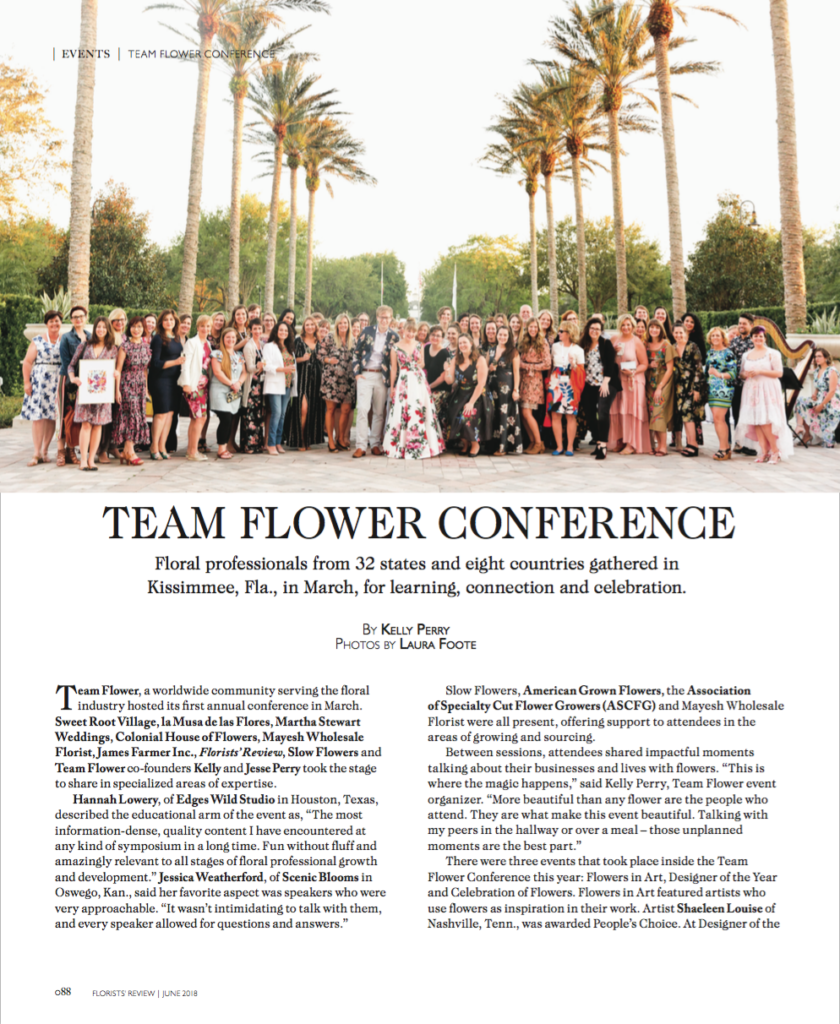 Team Flower Conference in Orlando - Sweet Root Village Blog